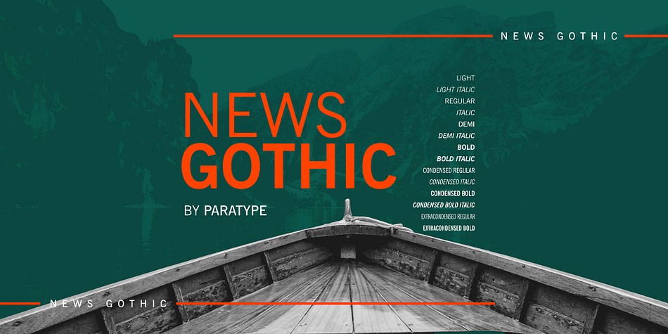 News Gothic Regular Font