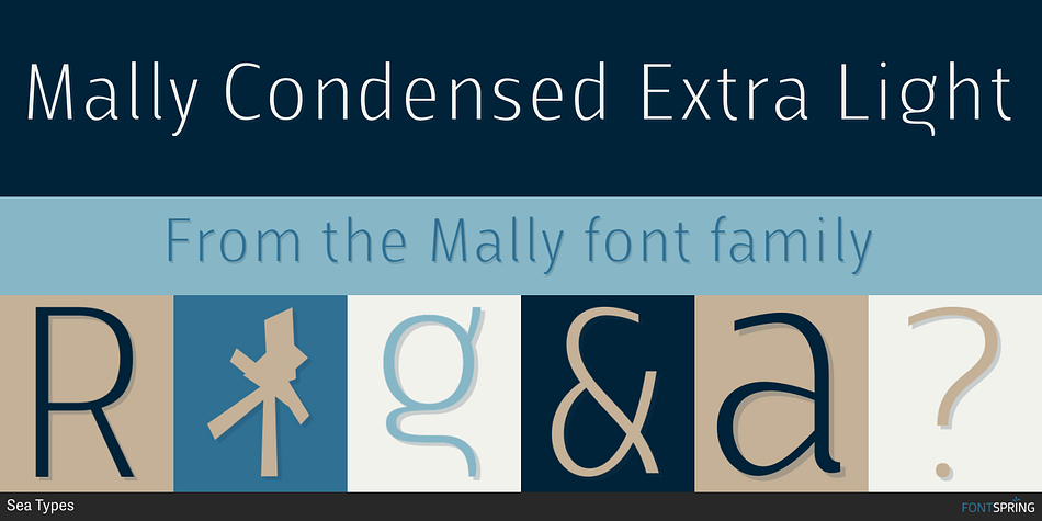 Mally Condensed Extra Light Font