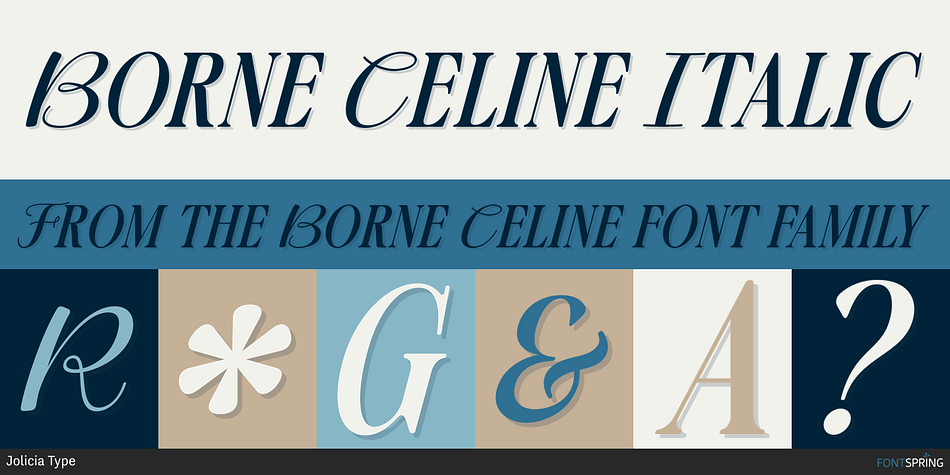 Borne Celine Italic Font