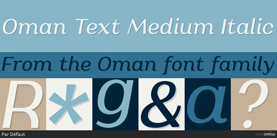 Oman Text Medium Italic Font