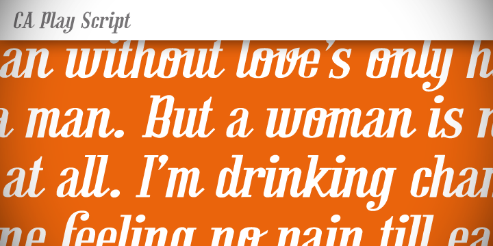 CA Play Font | Fontspring
