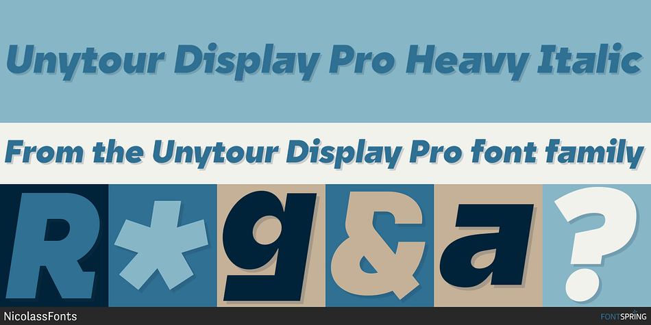 Unytour Display Pro Heavy Italic Font