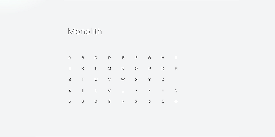 Monolith Font