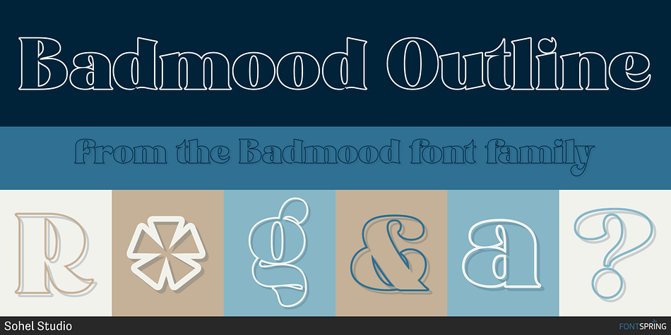 Badmood Outline Font