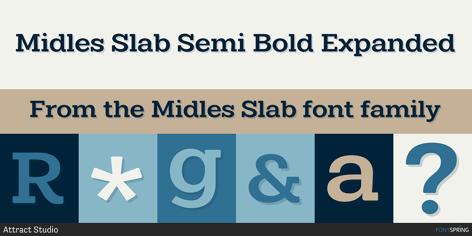 Midles Slab Semi Bold Expanded Font