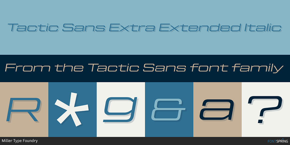 Tactic Sans Extra Extended Width Font | Fontspring