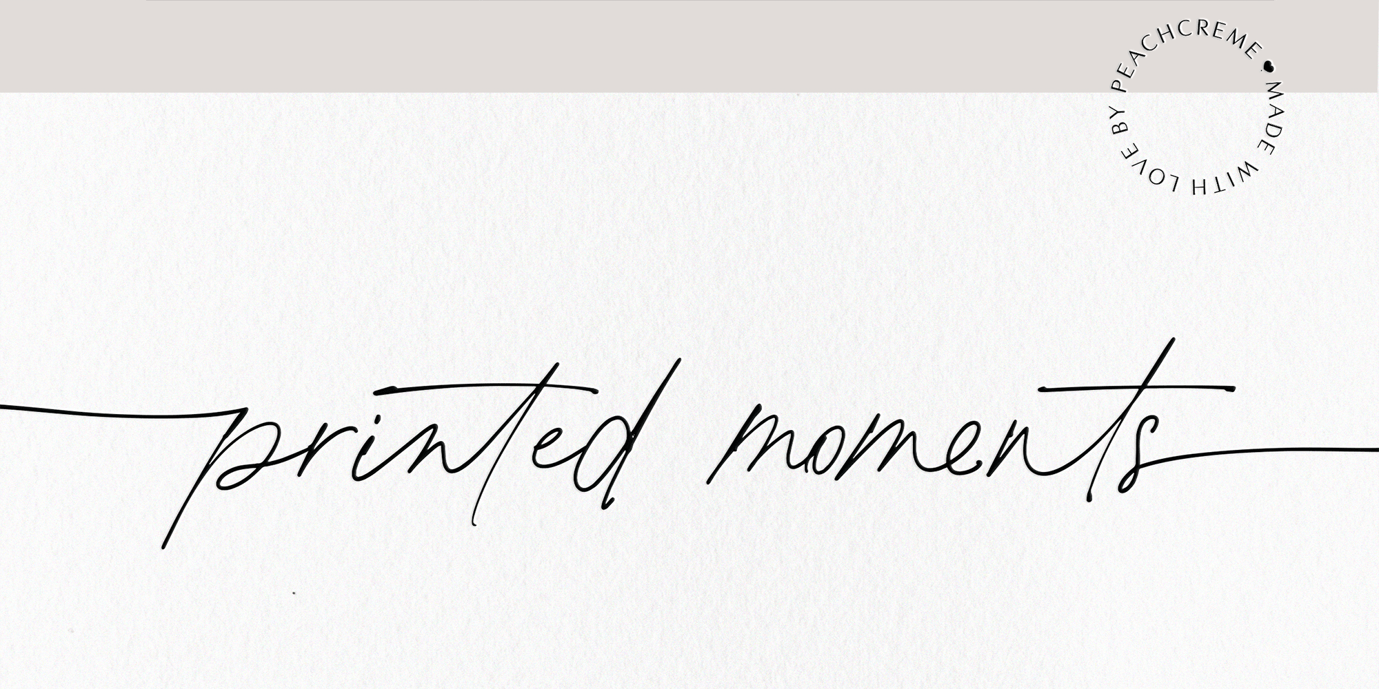 Printed Moments Font