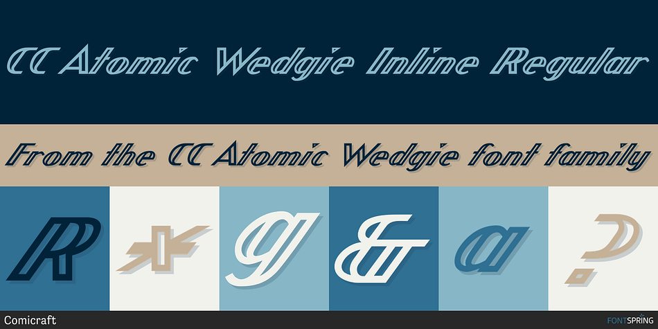 CC Atomic Wedgie Inline Regular Font