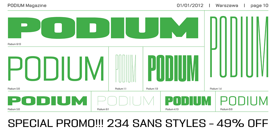 PODIUM Sharp Font
