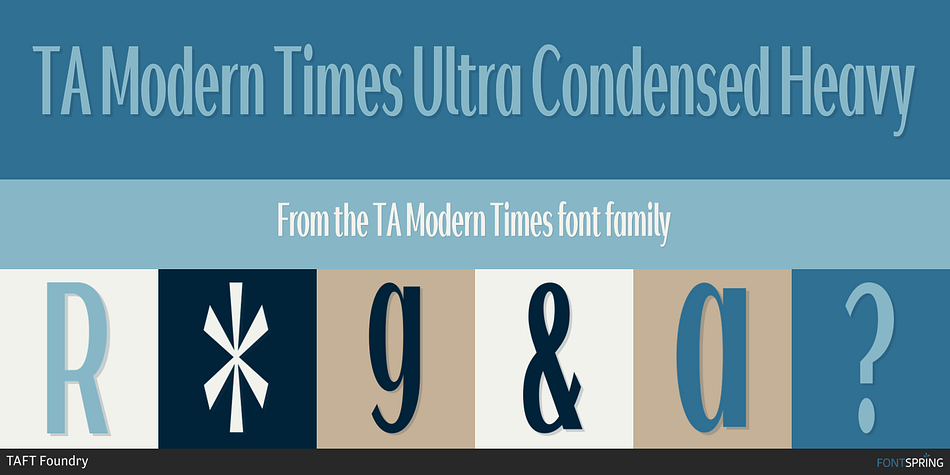 TA Modern Times Ultra Condensed Heavy Font