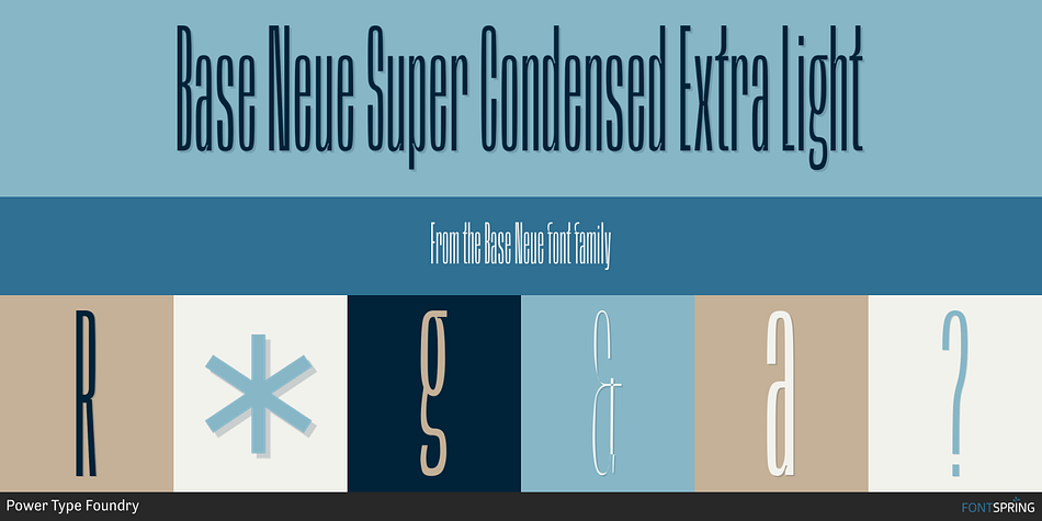 Base Neue Super Condensed Extra Light Font