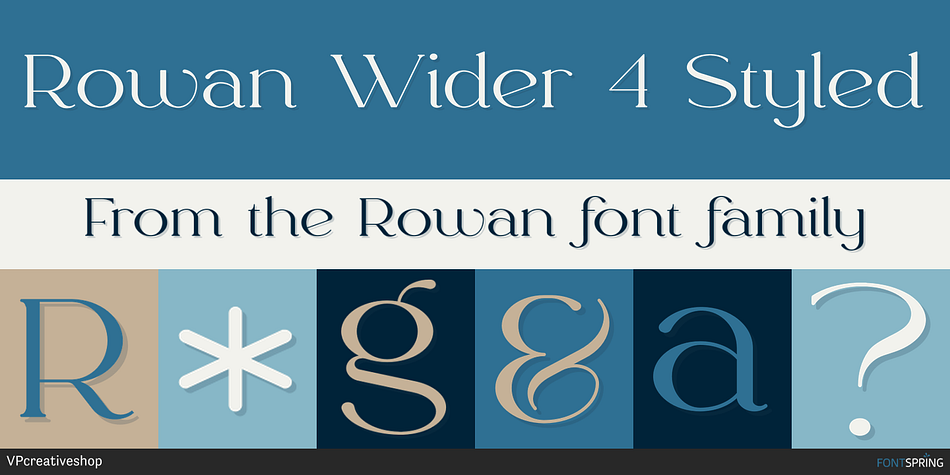 Rowan Wider 4 Styled Font