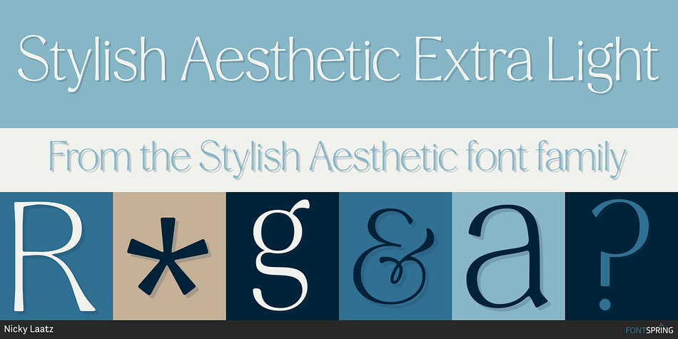 Stylish Aesthetic Extra Light Font