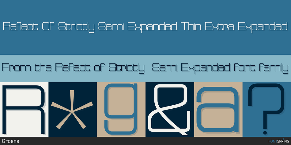 Reflect of Strictly Semi Expanded Font
