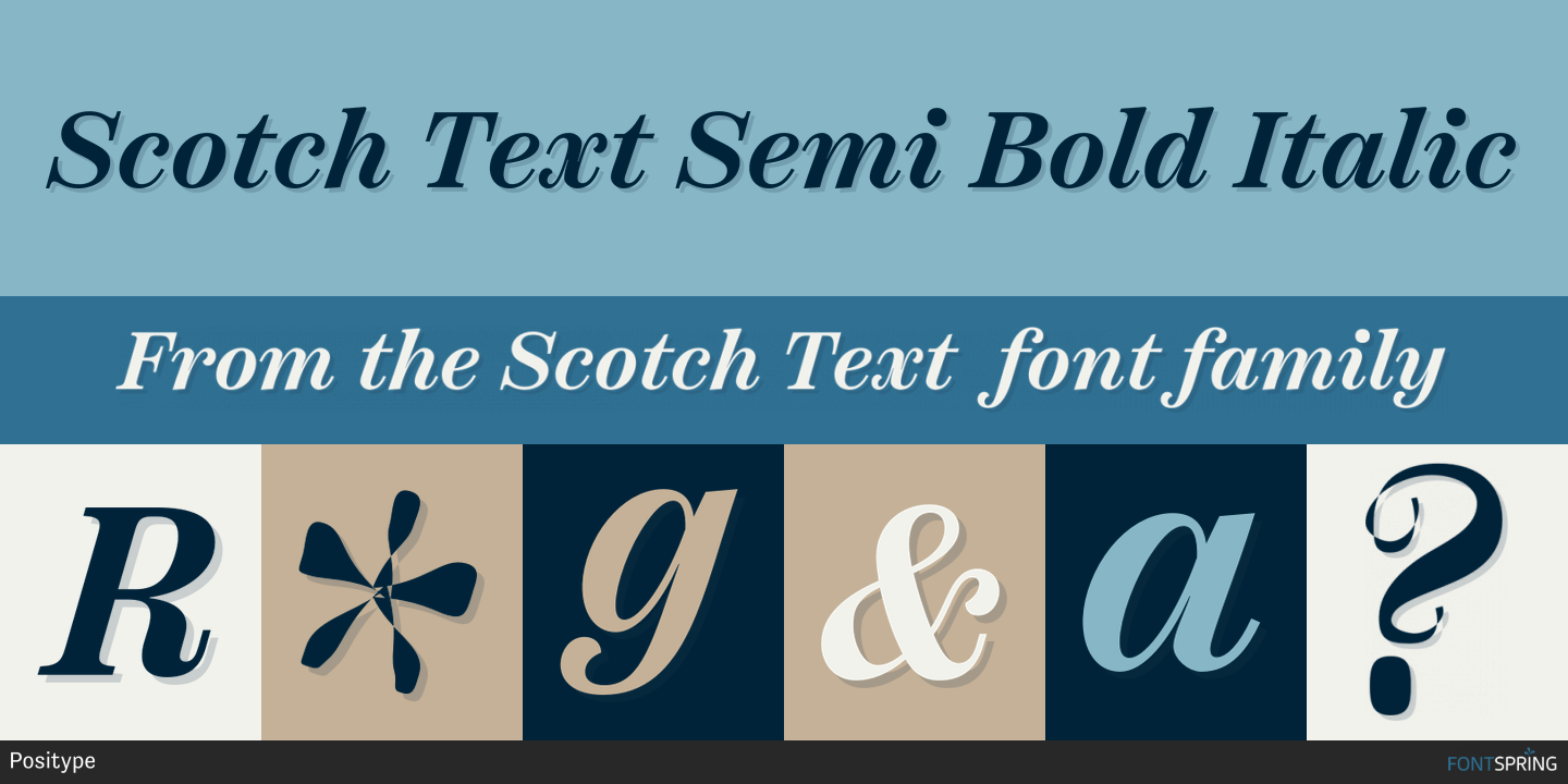 Scotch Text Semi Bold Italic Font