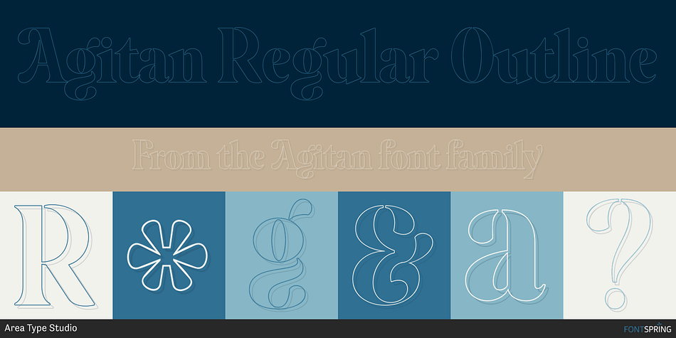 Agitan Regular Outline Font