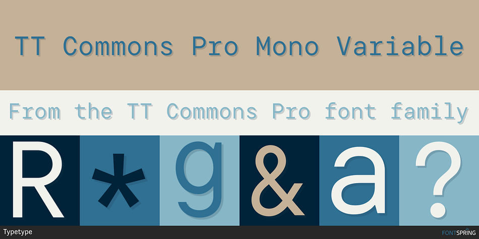 TT Commons Pro Mono Variable Font