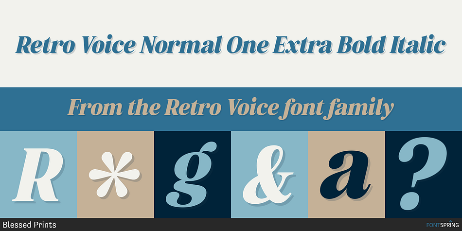 Retro Voice Normal One Extra Bold Italic Font