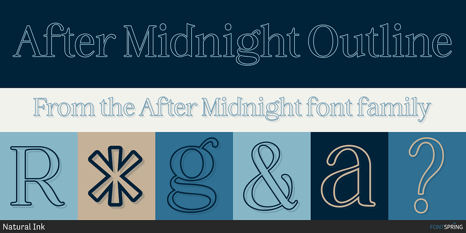After Midnight Outline Font