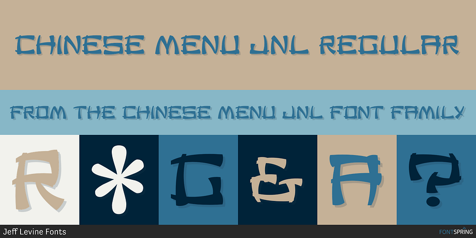 Chinese Menu JNL Font