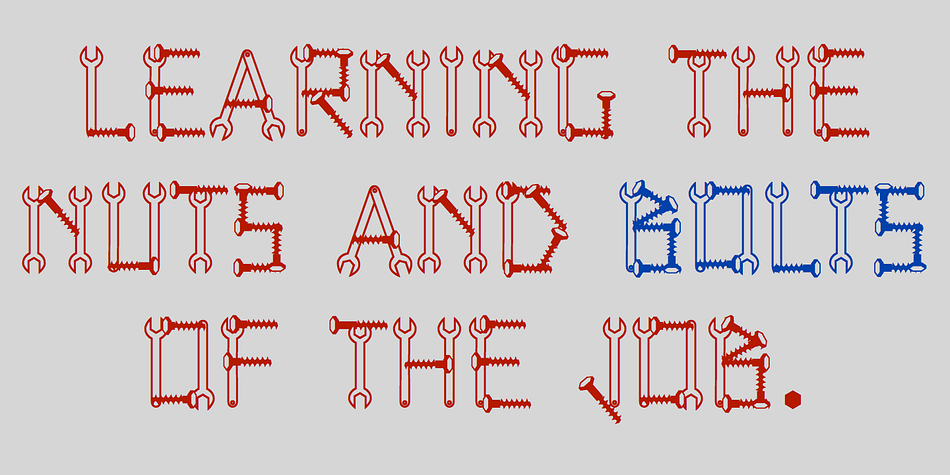 WrenchedLetters Font