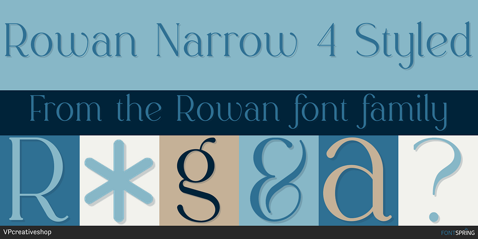 Rowan Narrow 4 Styled Font