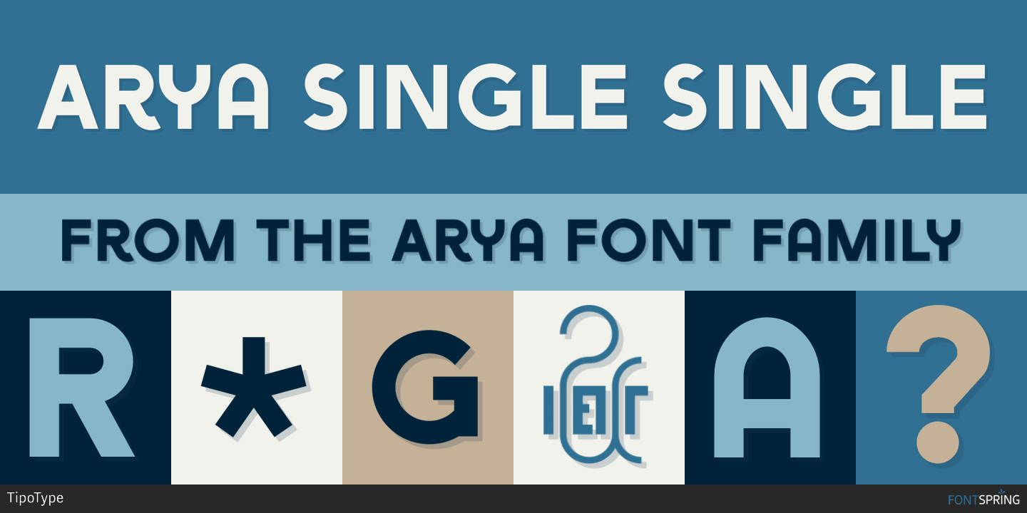 Fonts similar to Arya