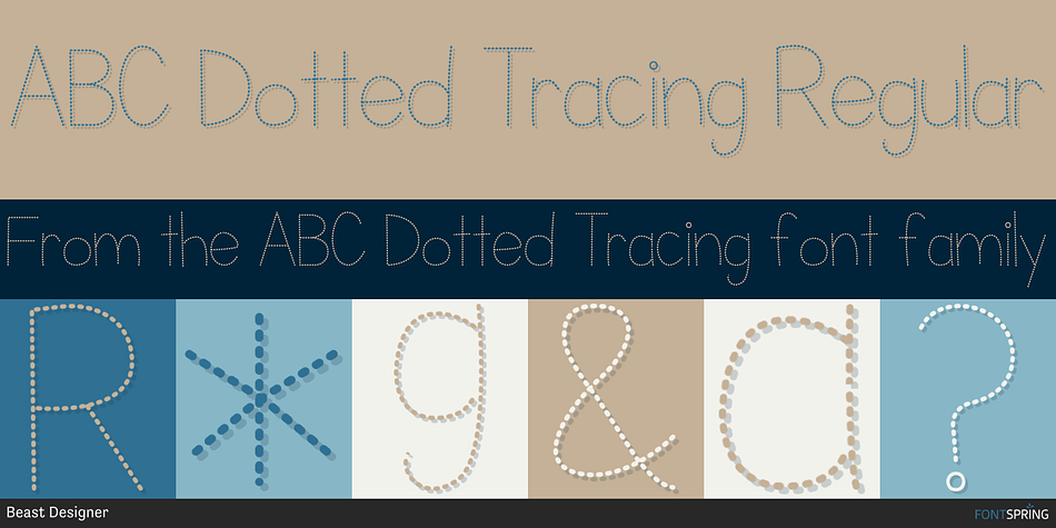 ABC Dotted Tracing Regular Font