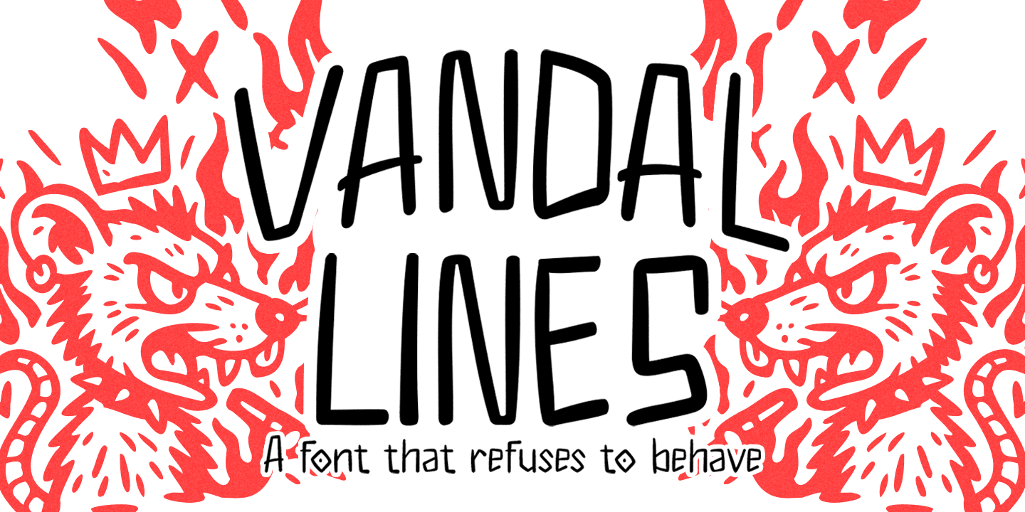 Vandal Lines Font