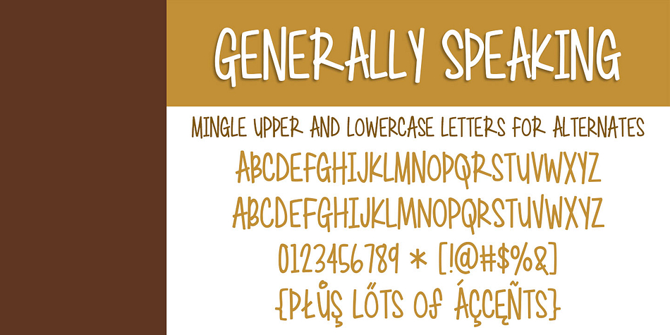 Generally Speaking Font