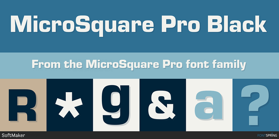 MicroSquare Pro Black Font