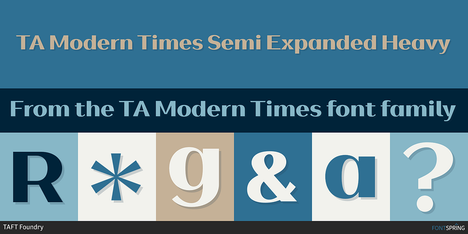 TA Modern Times Semi Expanded Heavy Font