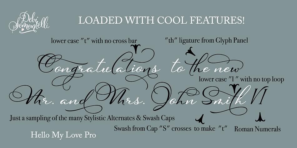 Hello My Love Pro Font