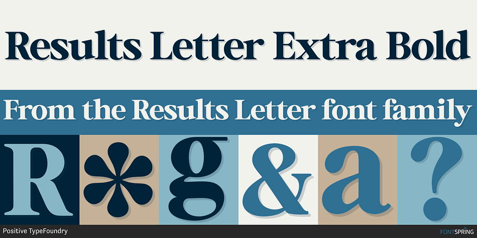 Results Letter Extra Bold Font