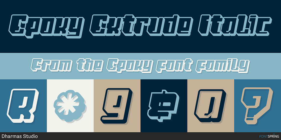 Epoxy Extrude Italic Font