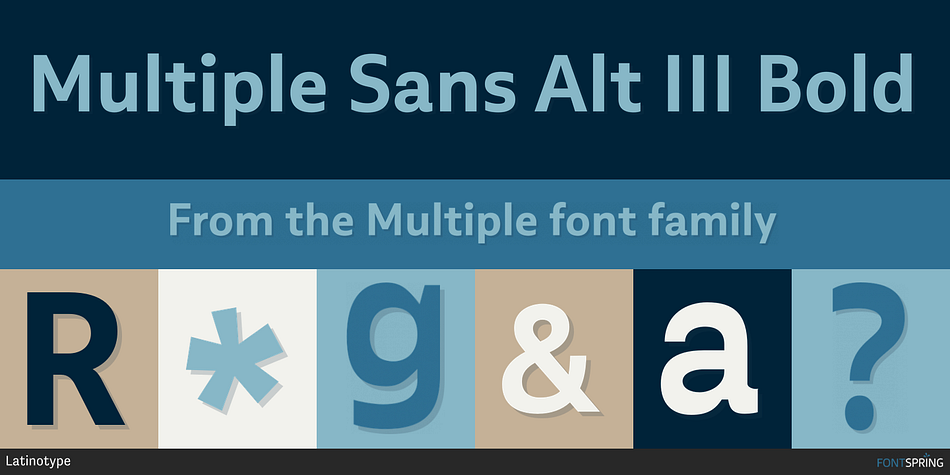 Multiple Sans Alt III Bold Font