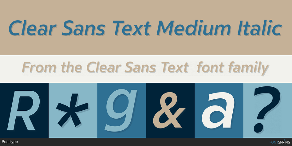 Clear Sans Text Font