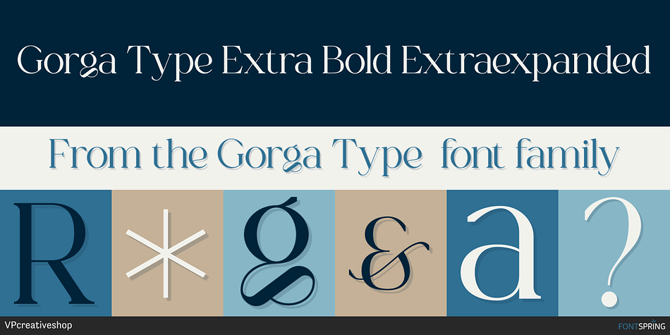 Gorga Type Extra Bold Extraexpanded Font