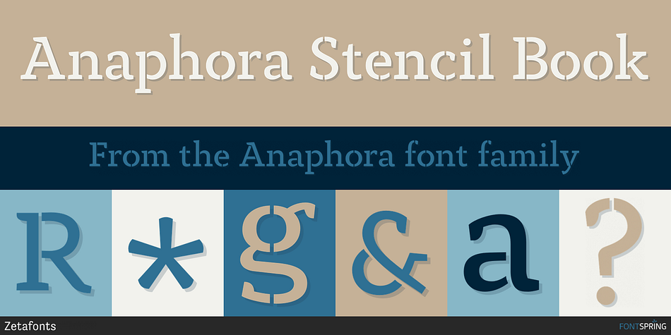 Anaphora Stencil Book Font