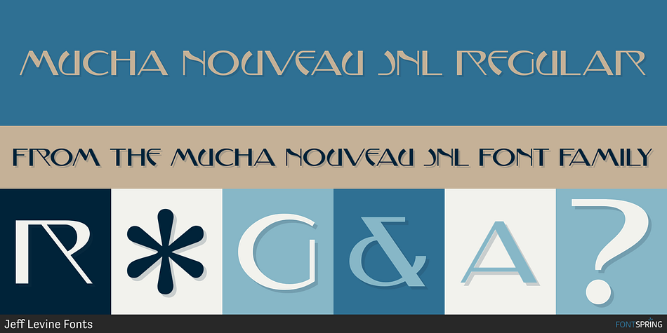 Mucha Nouveau JNL Regular Font