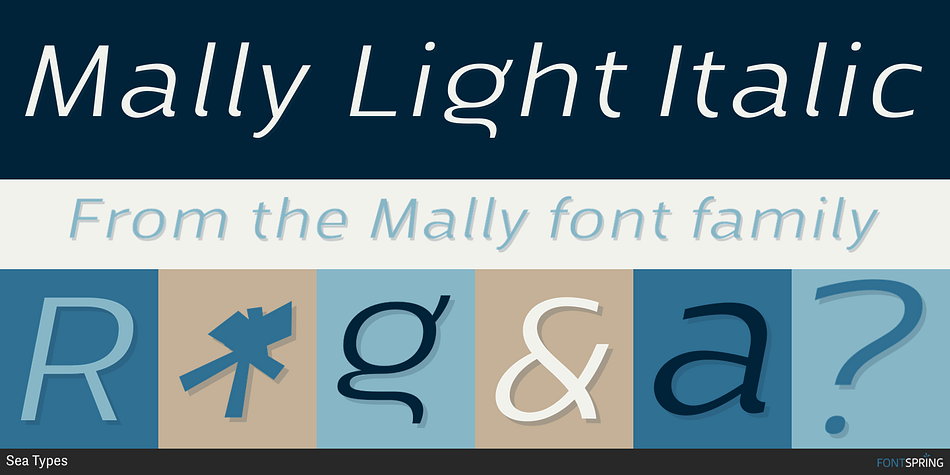 Mally Light Italic Font