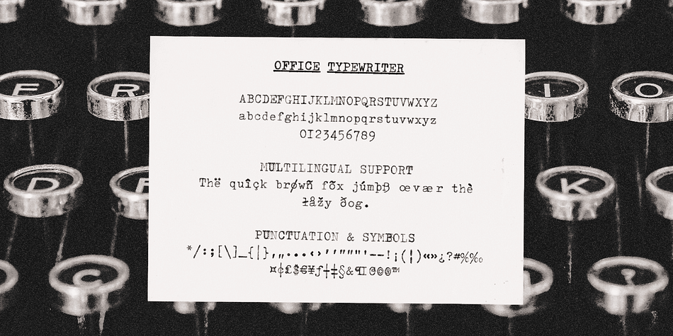 Office Typewriter Font Family by Ana's Fonts - Fontspring