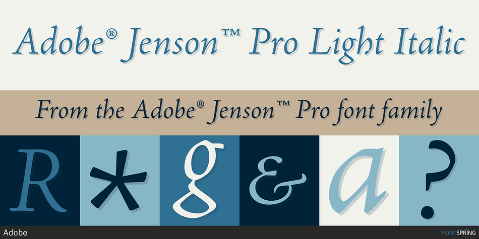 Adobe® Jenson™ Pro Essential Font Collection by Adobe