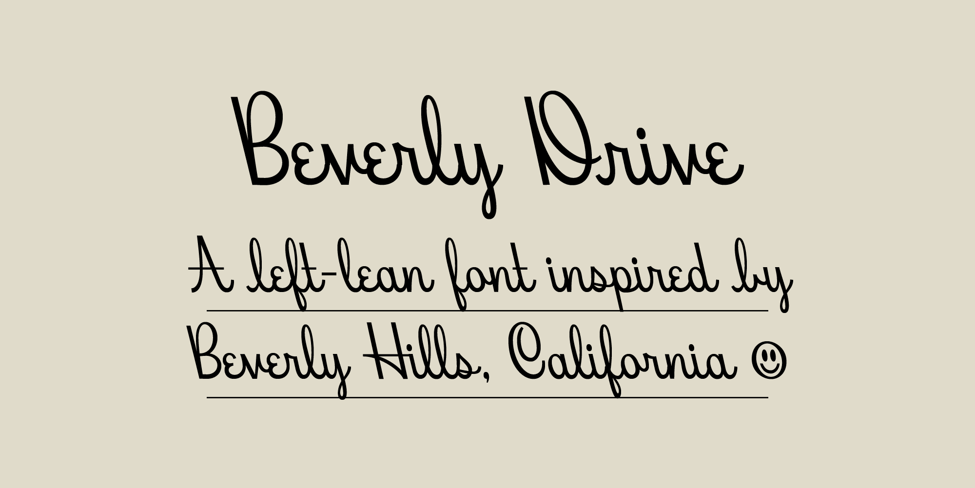 Beverly Drive Left Font