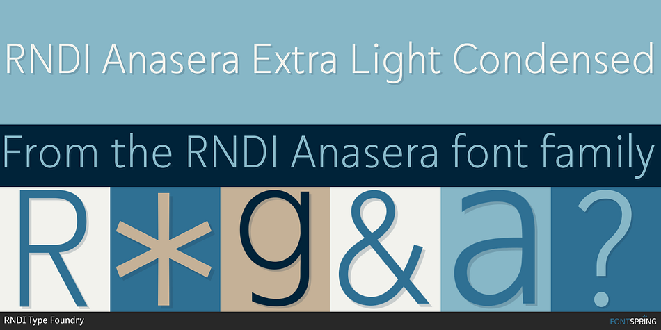 RNDI Anasera Extra Light Condensed Font