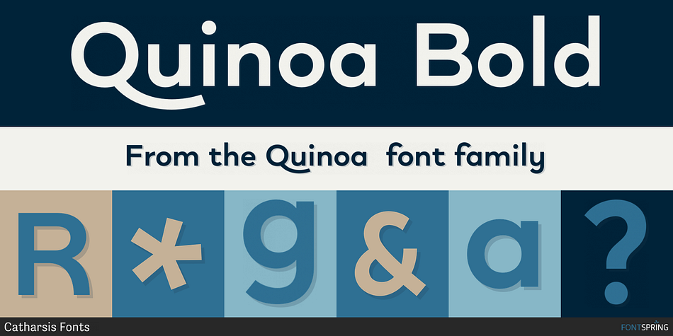 Quinoa Regular + Bold Collection by Catharsis Fonts