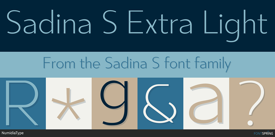 Sadina S Extra Light Font