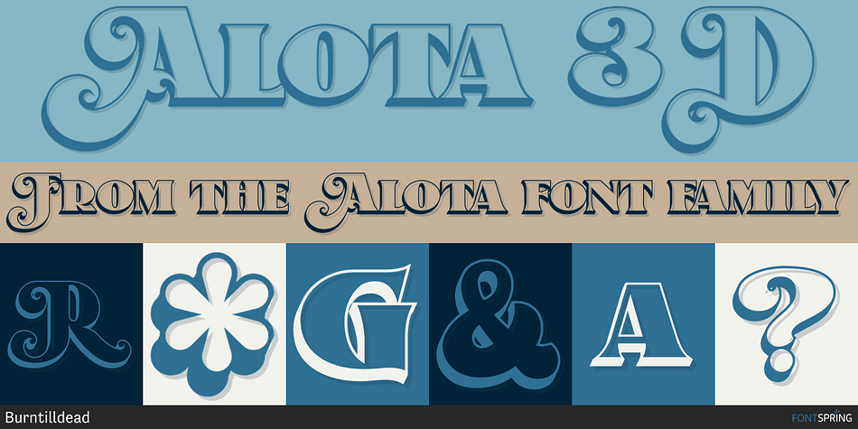 Alota 3D Font