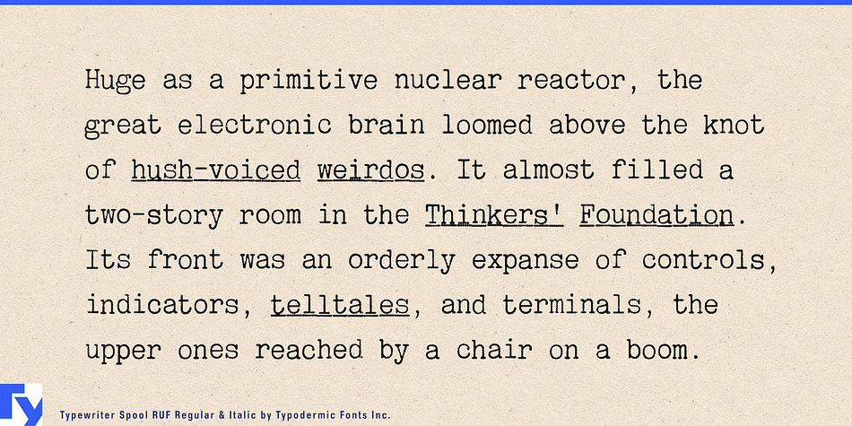 Typewriter Spool Font