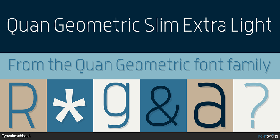 Quan Geometric Slim Extra Light Font